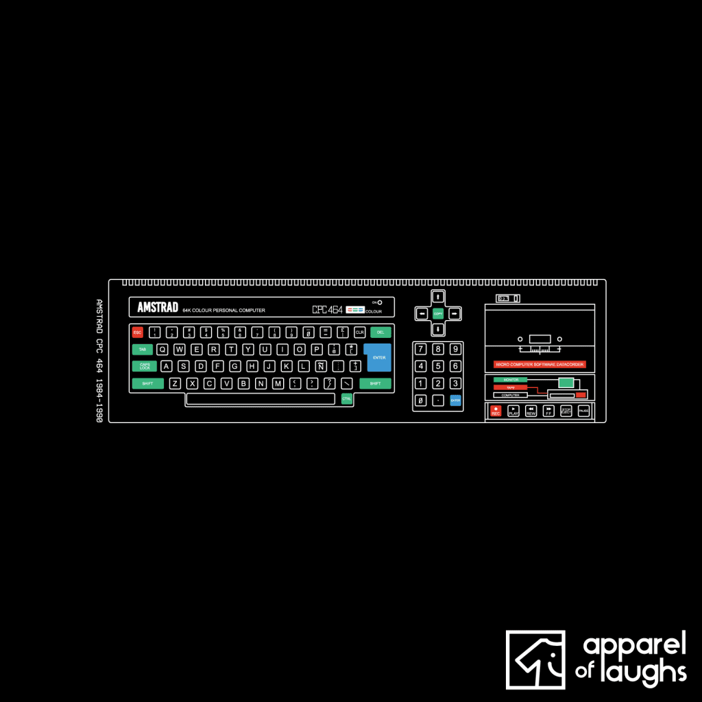 Amstrad CPC 464 - T-Shirt - Apparel of Laughs