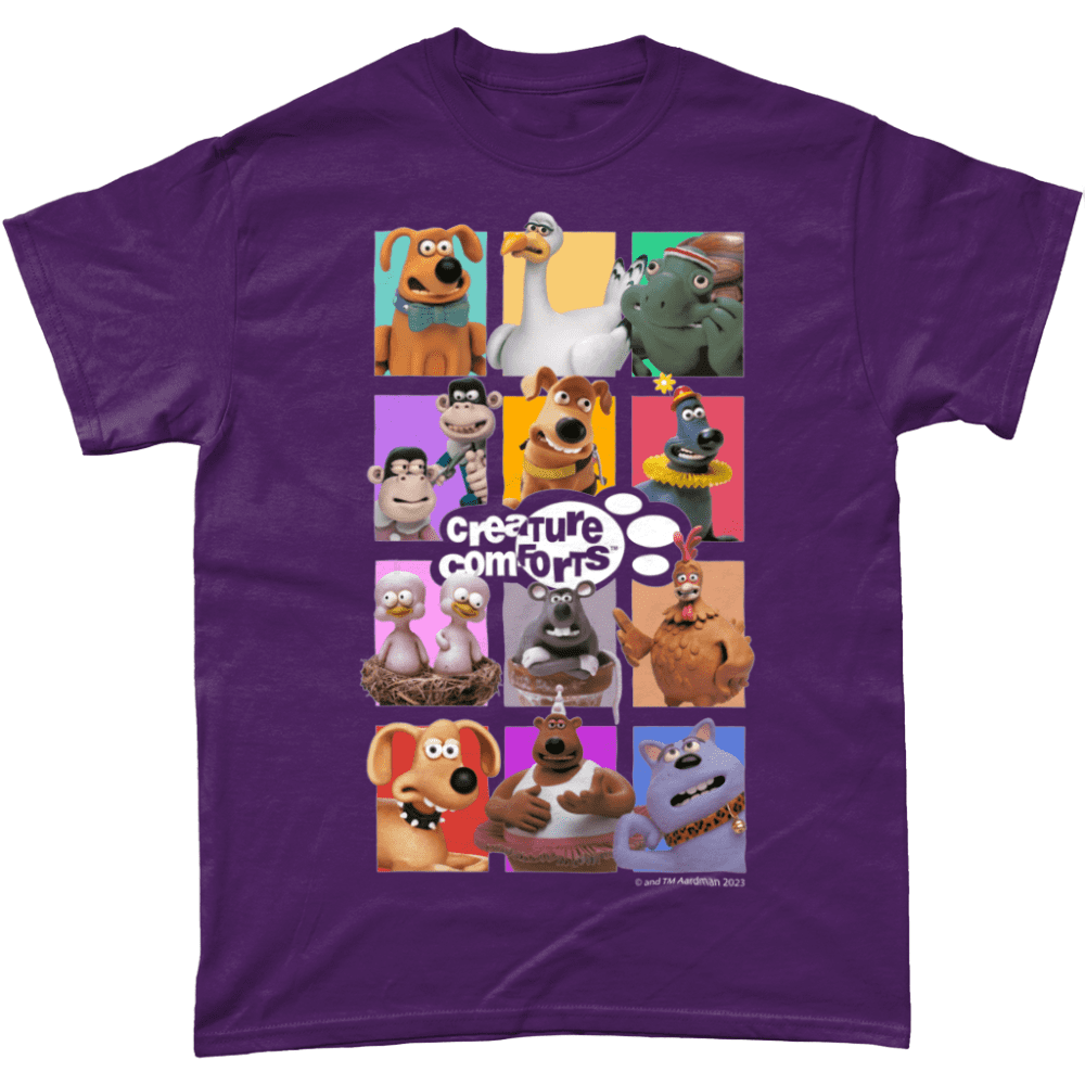 Creature Comforts - Character Squares - T-Shirt - Apparel of Laughs